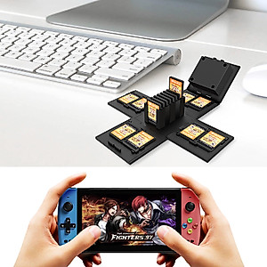UFOPETIE Game Storage Box for Switch Game Card One Piece Games Cube up to 16 Games,Foldable Nintendo Switch Game Card Case Cube Nintendo Switch Game Storage Box