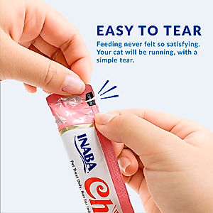 INABA Churu Cat Treats, Lickable, Squeezable Creamy Purée with Vitamin E, 0.5 Ounces per Tube, 100 Tubes Total, Tuna Variety