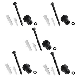 Mairuker Sliding Barn Door Hardware 1.38in Black Spacer Replacement Barn Door Hardware Kit with Screws for 16" Stud Wall (Set of 5)