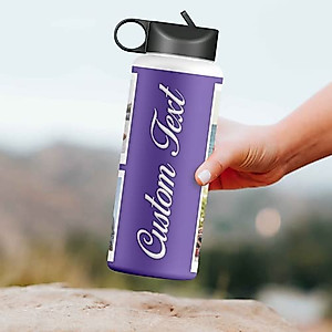 Vintage Style Personalized Water Bottle, Custom Cup With Photo Text Picture 20 Oz Stainless Steel Water Bottle Customized Coffee Travel Mug Birthday Christmas Gifts