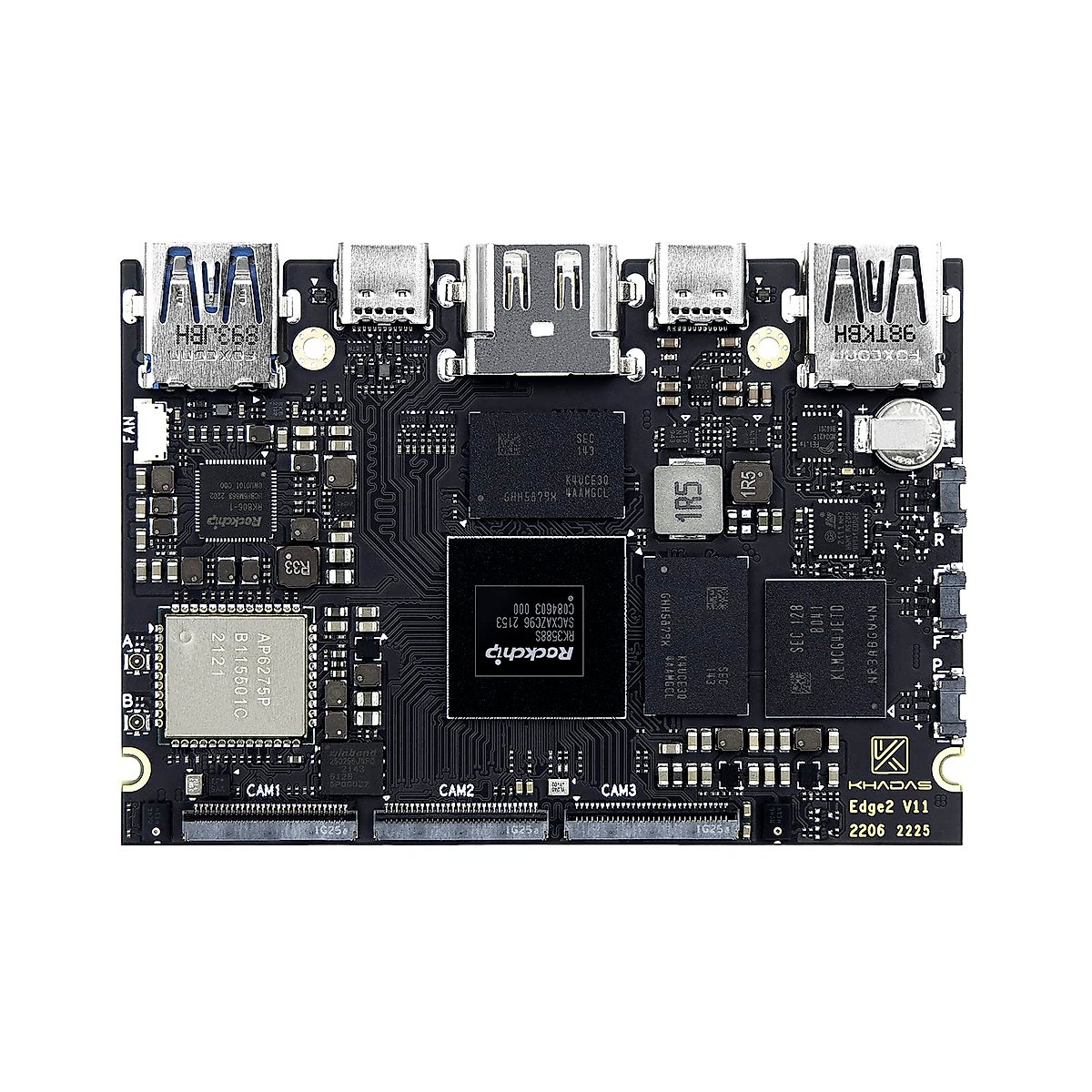 Khadas Mini ARM PC Desktop Computer RK3588S SoC 8‑core CPU and 4‑core GPU,6 Tops NPU,Small Portable Compact Desktop Computer 16GB RAM+64GB 8K HD Display&Decoder, 4K UI & Wi-Fi 6, BT 5.0…