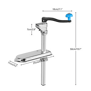 Commercial Can Opener, 18" Old Reliable Manual Can Opener with Plated Steel Base For Cans, Heavy Duty Industrial Can Opener,Screw Down Base, Ergonomic Handle (Manual Can Opener)