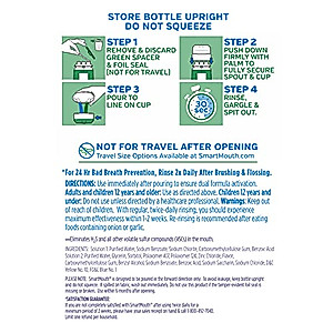 SmartMouth Activated Dry Mouth Mouthwash, Dry Mouth and Bad Breath Relief, Mint, 16 Fl Oz, 2 Pack