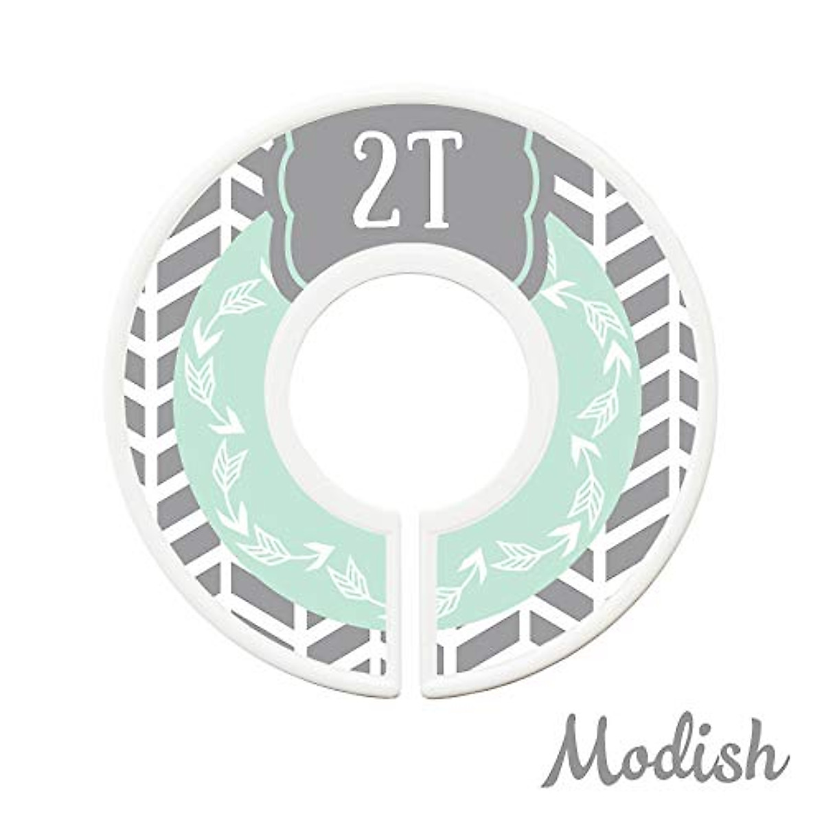 Modish Labels Kids Clothes Size Dividers, Clothes Organizer Kids, Closet Size Dividers, Closet Organizer System, School Clothes, Gender Neutral, Boy, Girl, Woodland, Arrows, Mint, Gray (Toddler/Child)