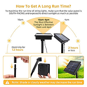 Solar powered Outdoor String Lights Globe – Waterproof Crystal Ball solar String Lights 8 Modes with 100LED 39FT – Good Ideal for Garden Yard Home Party Wedding Christmas Decoration (Warm White)