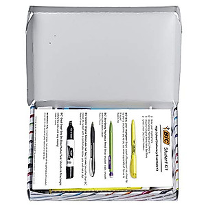 BIC Student Kit, Assorted High School Stationery Essentials, 21 Count