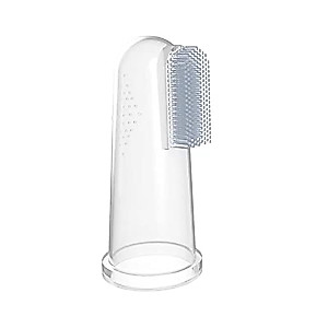 PandaEar Baby Finger Toothbrush Silicone Toothbrush Pink+Blue (3 Set)| Oral Care for Infants Ages 3 Months Plus