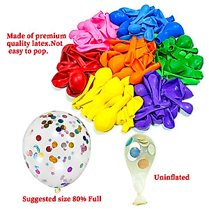 162 Pcs Rainbow Garland Balloon Kit mixed size 18 12 5 Inch Rainbow arch balloon kit for Birthday Baby Shower Wedding.