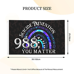 Suicide Awareness Flag 3x5 Double Sided Outdoor Flags Suicide Awareness Tapestry For Room Wall Art Gifts