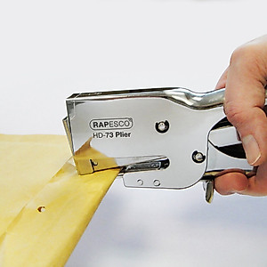 Rapesco Stapling Plier - HD-73 Traditional Packaging Plier, Uses 73 Type 1/4"-1/2" Staples(1169)
