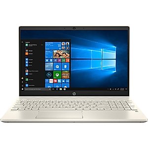 New 2020 HP Pavilion Lunar Gold Laptop, 15.6" Full HD FHD Intel Core 4-Core i5-1035G1, Intel UHD Graphics, 8 GB SDRAM, 512 GB Intel SSD + 32 GB Intel Optane Memory Windows 10