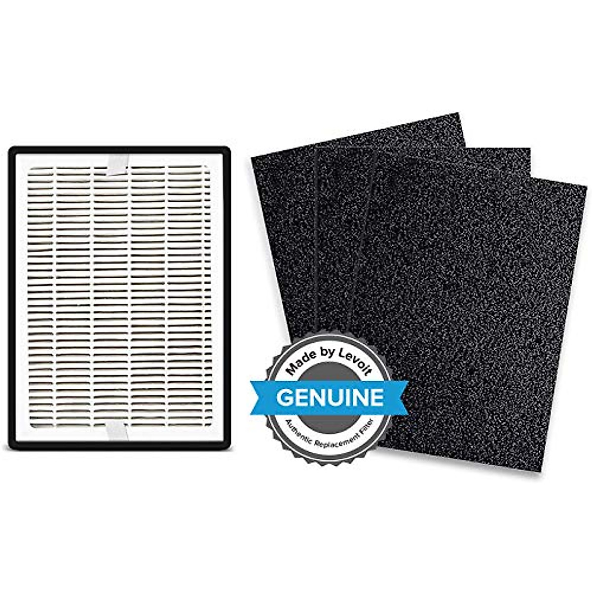 LEVOIT Air Purifier for Bedroom, HEPA Filter & Air Purifier Replacement Filter, Compatible with LV-H126 Air Purifier, Include 1 True HEPA and Activated Carbon Set, 3 Extra Pre-Filters, LV-H126-RF