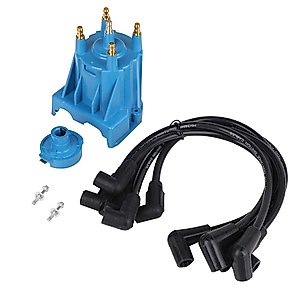 Ignition Tune Up Kit with Distributor Cap and Rotor and Spark Plug Wires Set Replacement for 3.0L 4cyl MerCruiser Engines Made by GM with Delco EST Ignition Systems - Replace 811635Q2, 816761Q14