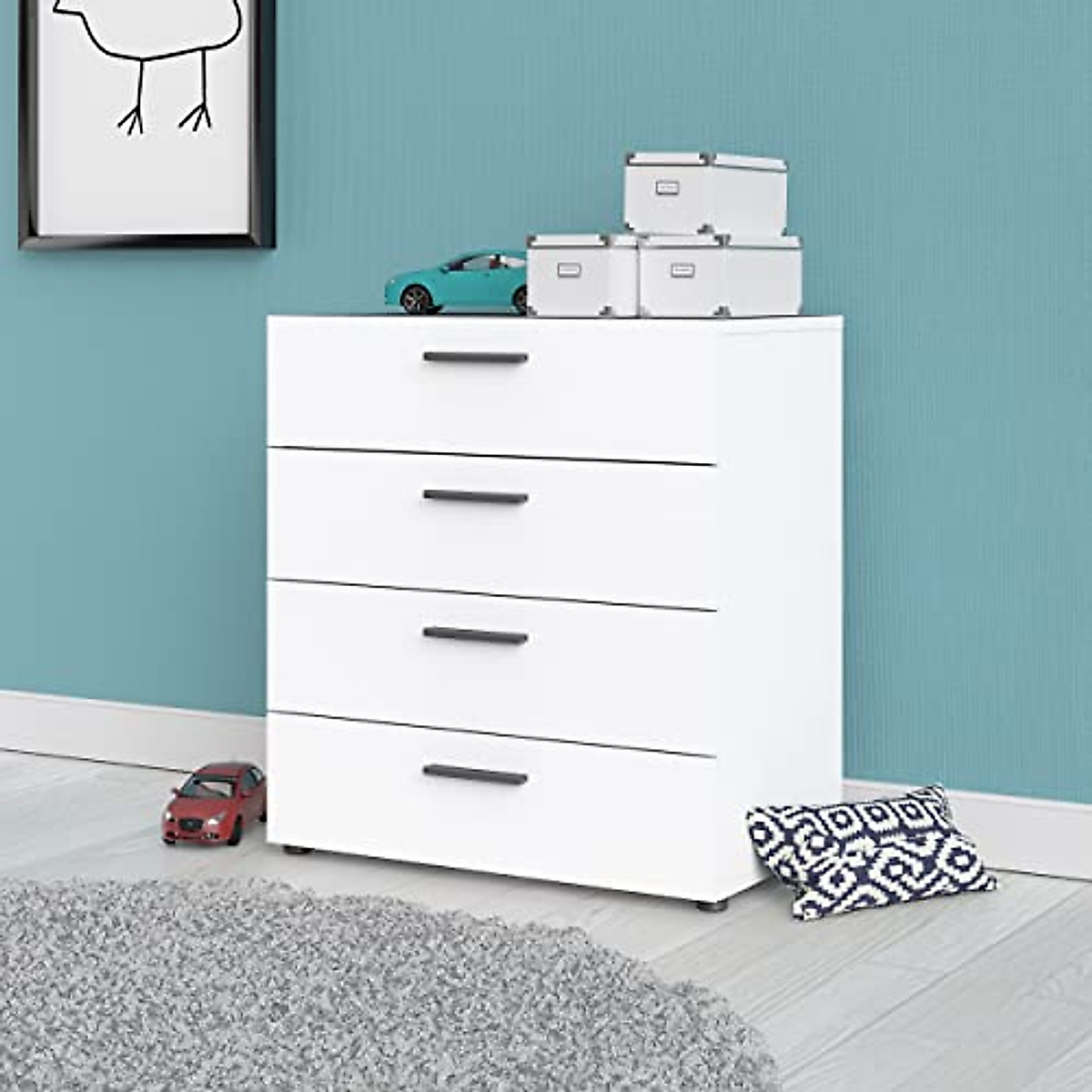 Tvilum Austin 4 Drawer Chest, White