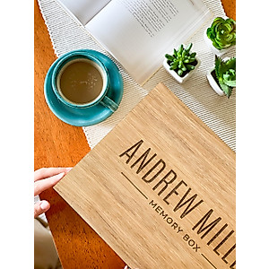 Personalized wooden name box for memories, keepsake - Christmas gift, present for Him, Boyfriend, Boy, Guy, Groomsmen, Friend for Birthday