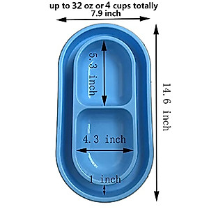 Ant Proof Cat Dog Pet Food Bowl 32 Oz Food Water Bowls Dish for Small Medium Size Dogs Cats by With You6688