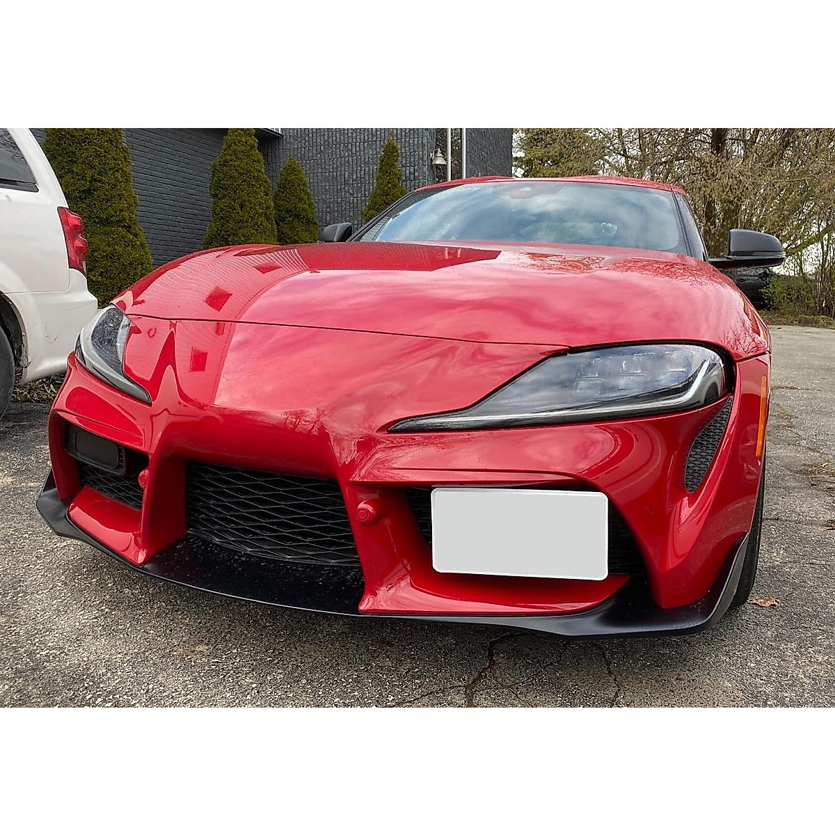 iJDMTOY Compatible with 2020-up Toyota Supra GR No Drill Front Bumper Tow Hook License Plate Mounting Bracket Adapter Kit