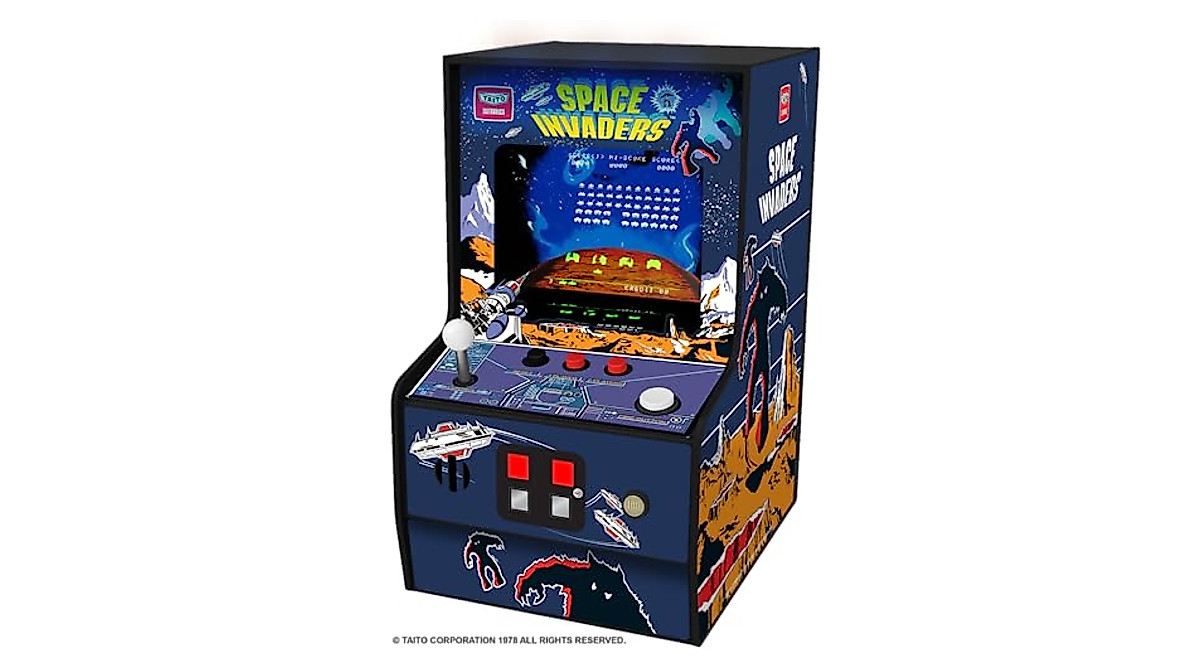 Play Space Invaders Mini Arcade Machine - Premium Edition