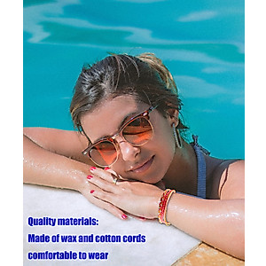 COLOYAN 24 Pieces String Bracelets for Women Adjustable Waterproof Boho Rope Bracelets Wave Surfer Friendship Bracelets Summer Beach Anklets Jewelry