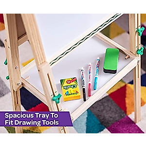 Crayola Kids Mini Wooden Art Easel & Supplies, Toddler Toys, Gift for Kids, Ages 3, 4, 5, 6
