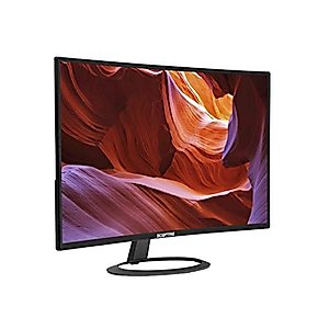 Sceptre C325W-1920R 32" 1800R Curved Monitor 1080P HDMI DisplayPort Ultra Thin Build-in Speakers, Metal Black