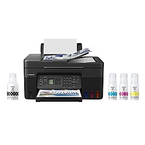 Canon Megatank G4270 All-in-One Wireless Supertank Printer |Print, Copy, Scan and Fax|with Airprint and Mopria Printing|Auto Document Feeder and Backlight 1.35" Square LCD Screen