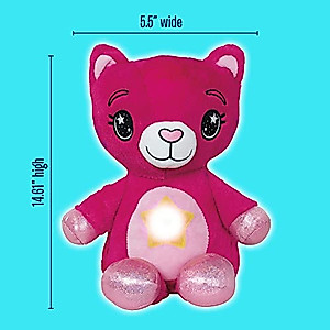 Ontel Star Belly Dream Lites, Stuffed Animal Night Light, 3 years and up, Pretty Pink Kitty - Projects Glowing Stars & Shapes in 6 Gentle Colors, As Seen on TV