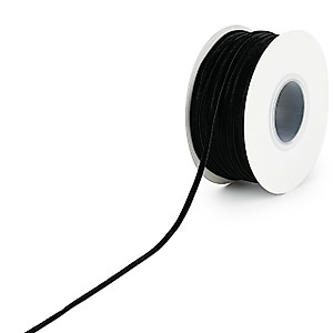 MAYREEL Black Velvet Ribbon 1/8 Inch Vintage Thin Ribbon for Wedding Invitations Gift Wrapping Party Favor Boxes Crafts 50 Yards