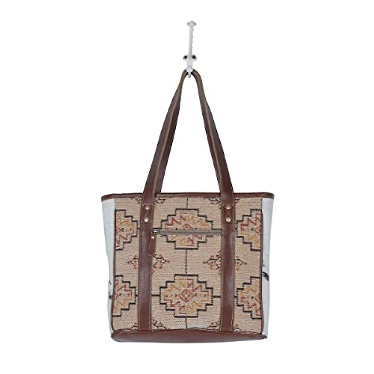 Western Leather Tote Bag for Women - Sculptural