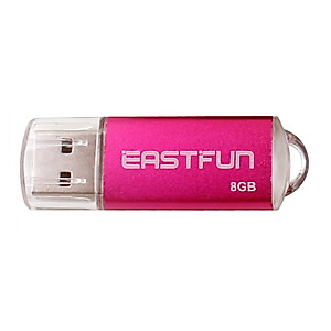 EASTFUN 5Pcs 8GB USB Flash Drive USB 2.0 Flash Memory Stick Thumb Stick Pen(Five Mixed Colors: Blue Purple Rose Green Gold)