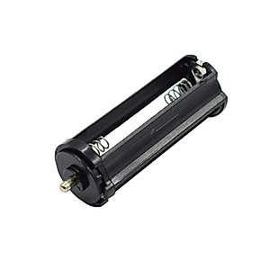 Hxchen Cylindrical Battery Holder Battery Storage Case for 3 x 1.5V AAA Batteries Flashlight Torch Black - (5 Pcs)
