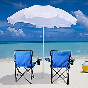 4 Pack Outdoor Folding Chairs Camp Chair Beach Chair Portable Folding Camping Chairs Lightweight Lawn Chair Foldable Sports Chair with Cup Holder Carrying Bags (Blue,19.7 x 19.7 x 31.5 Inch)