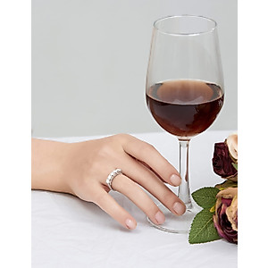 CannyCat 5 Stone Moissanite Half Eternity ring 4.0mm 2.1 CTTW Lab Created Diamond Wedding Band for Women VVS D color Moissanite Anniversary Engagement Eternity Bands Platinum Plated Silver Stacking