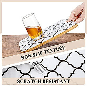 Glotoch Shelf Liner for Kitchen Cabinets Non Slip,17.5" x 30FT Drawer Liner Waterproof Cabinet Liner for Shelve,Premium Refrigerator Liners for Shelves,Cupboard,Dresser,Closet,Quatrefoil White