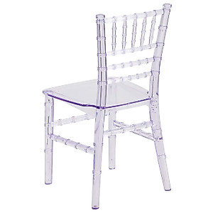 BizChair 10 Pack Child’s Transparent Crystal Resin Party and Event Chiavari Chair for Commercial & Residential Use
