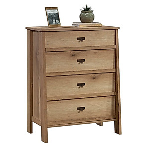 Sauder Trestle Engineered Wood 4-Drawer Chest in Timber Oak Finish