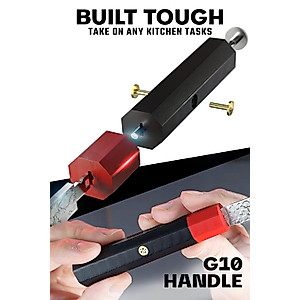 Dalstrong Paring Knife - 4.5 inch - Ronin Series - Double Bevel Blade Razor Sharp - Japanese AUS-10V Super Steel - Damascus - G10 Handle Kitchen Knife - Black Acacia Wood Sheath