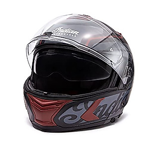 Indian Motorcycle Full Face Modular Helmet With Flip Up Dual Sunvisor for Adults, Matte Black, Bluetooth Compatible, Quick Release Strap, DOT Approved Helmet, for Men and Women