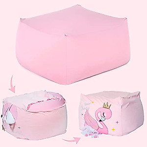 Inner Liner for Stuffed Animal Storage Cover, Bean Bag Replacement Cover for Beanbag Chair Easy Cleaning (No Beans) Large Size/Pink