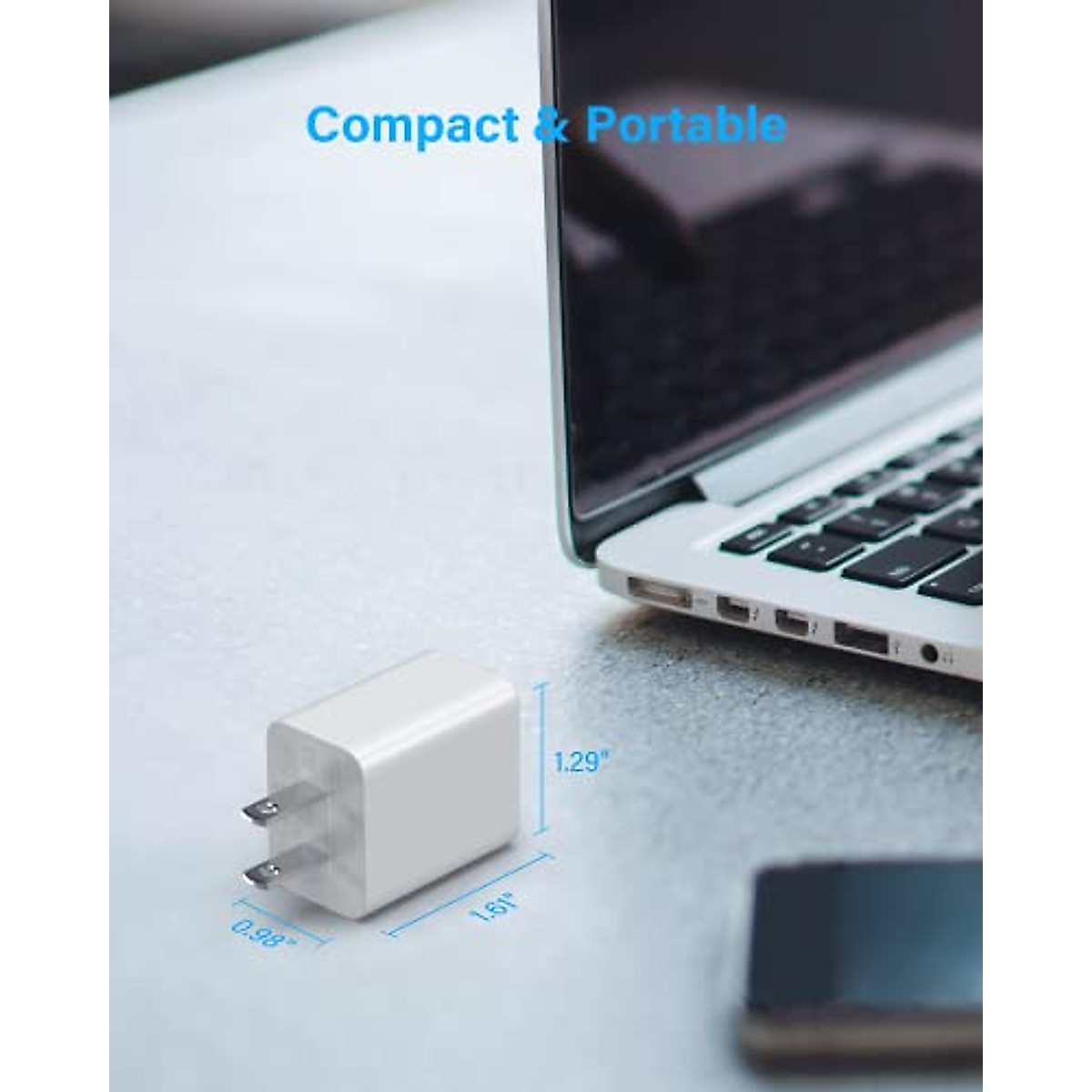 USB C Wall Charger, 20w Power delivery 3.0 Fast Charger, USB C Charger, Fast Charging Block for iPhone 13/13 Mini/13 Pro/13 Pro Max/12, Galaxy, Pixel 4/3, iPad/iPad Mini