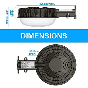100W LED Barn Light with Photocell, ETL Listed 14,000LM LED Yard Light Outdoor, IP65 Waterproof, 5000K Daylight LED Pole Light Area Security Flood Light Fixture for Yard, Barn, Farm, Street