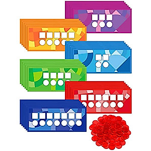 136 Pieces Sound Box Mats and Chips Set 36 Pieces Dry Erase Mats and 100 Pieces Chips, Phonemic Awareness Reading Games Supplies for Teacher Classroom Reading Writing Materials (136 Pieces)
