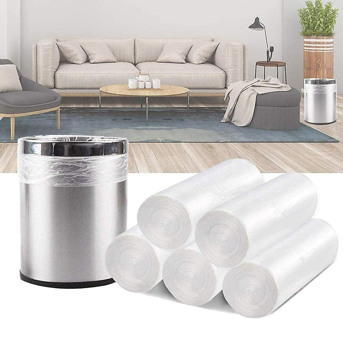 Small Trash Bags, Magesh 4 Gallon Trash Bags/Garbage Bags, Strong Wastebasket Liners for Bathroom Bedroom Office Trash Can, 125 Counts