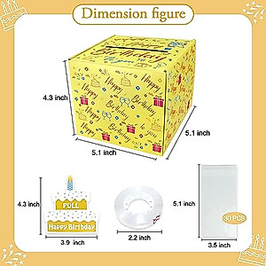 Happy Birthday Day Money Box for Cash Gift Pull,Money Gift Boxes for Cash,Money Box for Cash Gift Colourful Money Holder for Cash with Pull Out Card DIY Set Surprise Birthday Gift Box