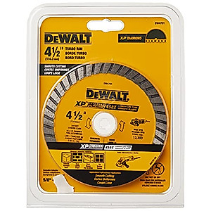 DEWALT Diamond Blade, Dry or Wet Cutting, Continuous Rim, 7/8-Inch Arbor, 4-1/2-Inch (DW4701)