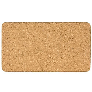 3-Pack Rectangle Cork Trivets for Hot Dishes, Plates, and Kitchen Countertops, Corkboard Heat-Resistant Pads for Hot Pots, Pans, Plates, Planters, Glassware, and DIY Crafts (12.5 x 6.6 Inches)