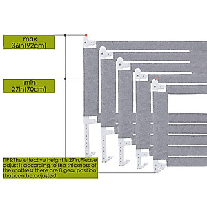 U/D Bed Rails for Toddlers/Kids - Extra Long and Tall Bed Rail for Twin, Full, Queen, King Size Mattress (71in(180cm))-1side