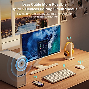 USB Bluetooth 5.3 Adapter for PC, EDUP USB Bluetooth Dongle Receiver Support Windows 11/10/8.1 Plug and Play for Desktop, Laptop, Mouse, Keyboard, Printers, Headsets, Speakers, PS4/ Xbox Controllers