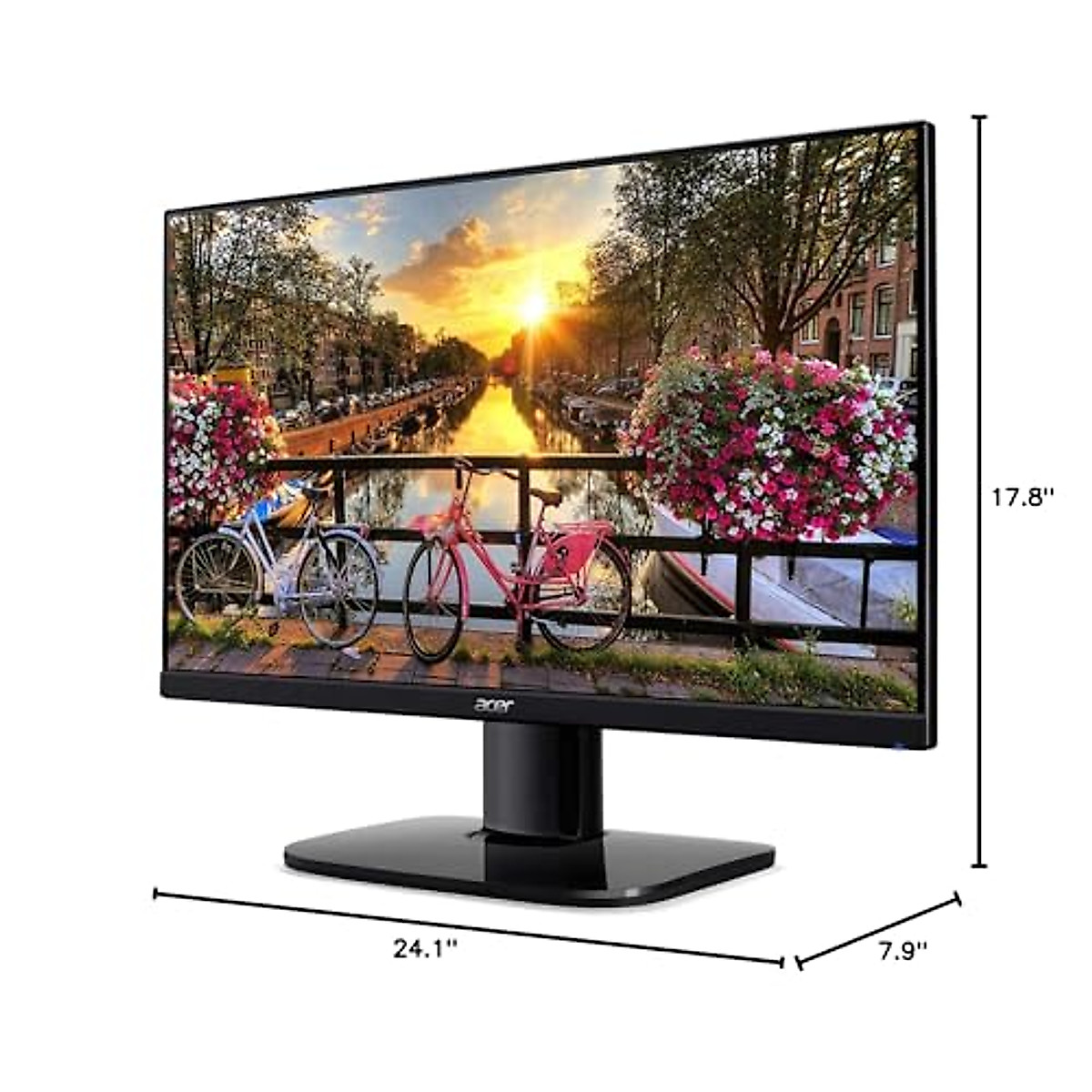 Acer KA272U biipx 27” WQHD 2560 x 1440 IPS Zero-Frame Monitor with 75Hz Refresh Rate and AMD Radeon FreeSync Technology (Display Port & 2 x HDMI 1.4 Ports) Black (Renewed)