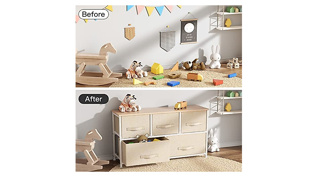 Pipishell 5-Drawer Dresser - Elegant Storage Solution